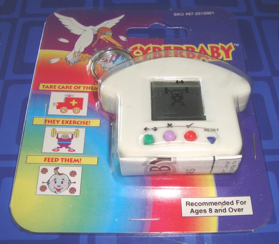 LAST 1 CyberBaby Keychain Electronic Handheld Travel Game Keychain New ...