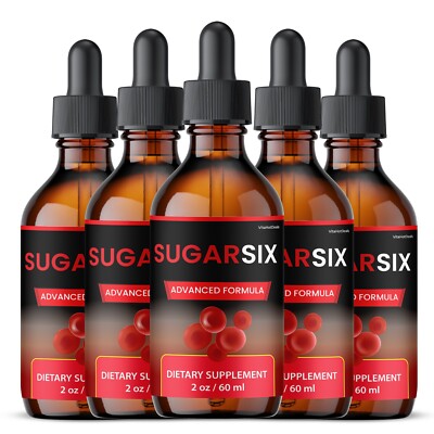 Sugar Six Drops, Max Strength Herbal Supplement for Blood Health (5 ...