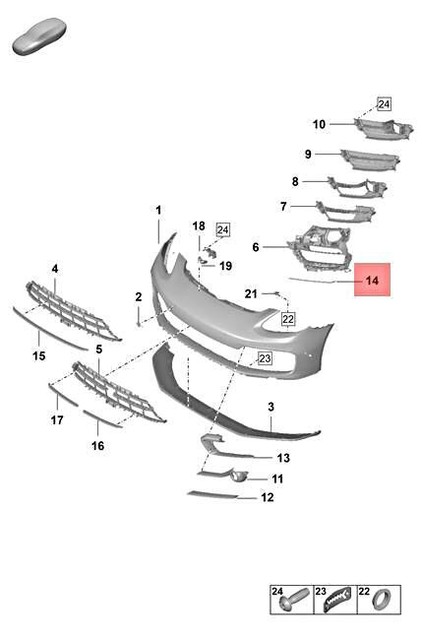 PORSCHE PANAMERA 971 TRIM LEFT BLACK 971853323A041 ORIGINAL for sale ...