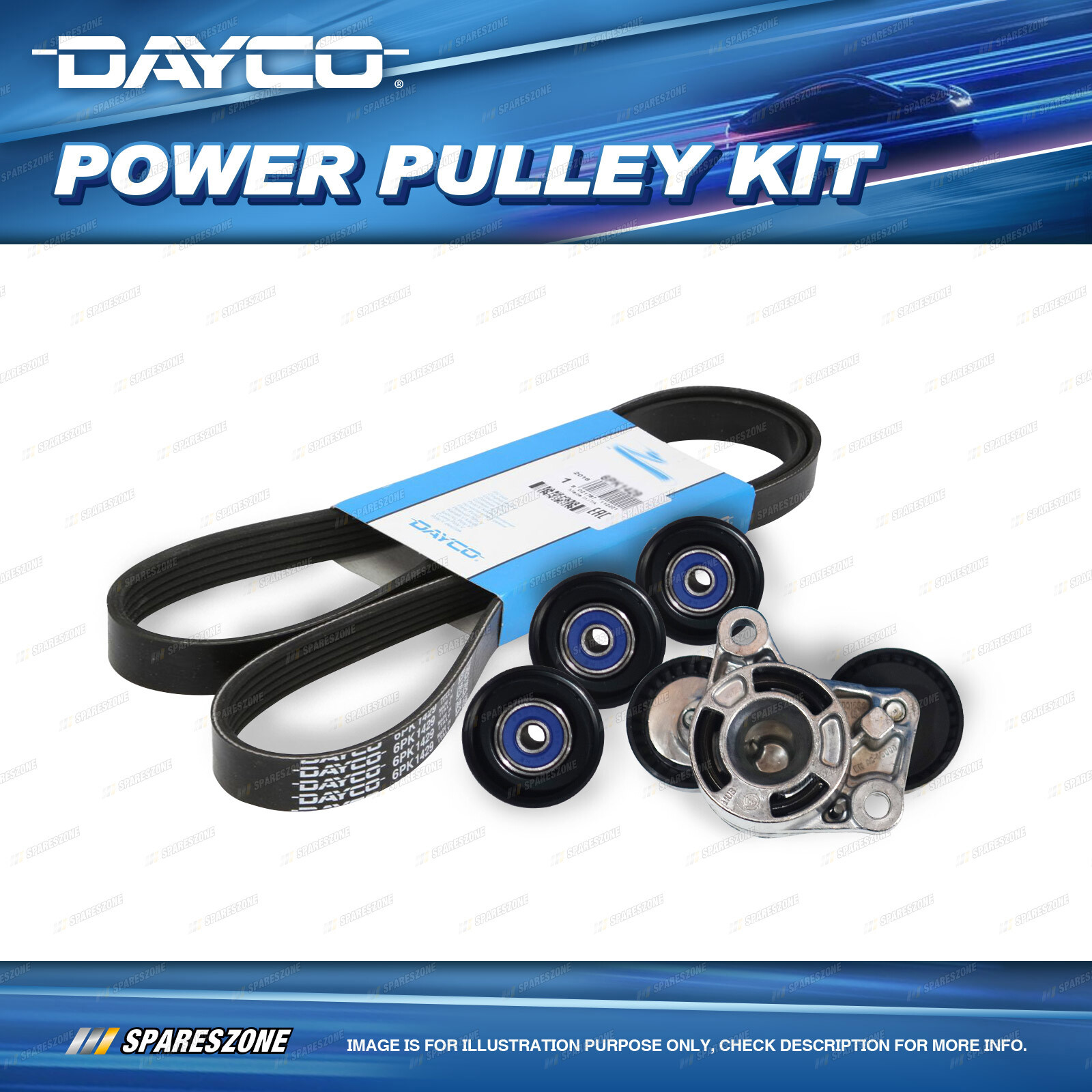 Dayco Belt & Tensioner & Pulley Kit for Ford F150 SVT Raptor 6.2L EFI ...