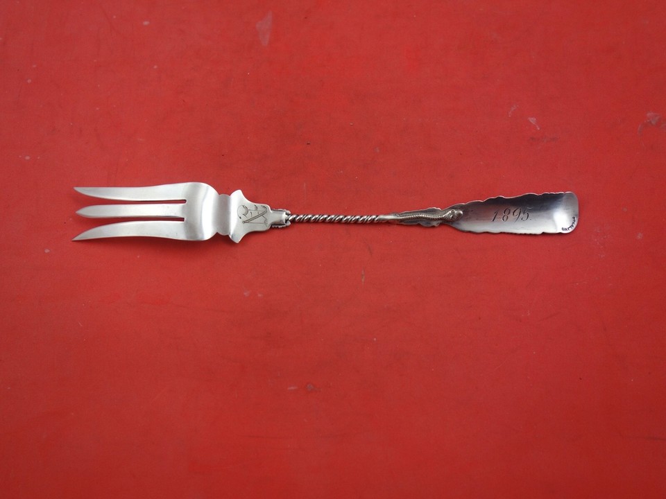 Snake by Unknown Sterling Silver Pickle Fork 3-tine dated 1895 7 3/8 ...