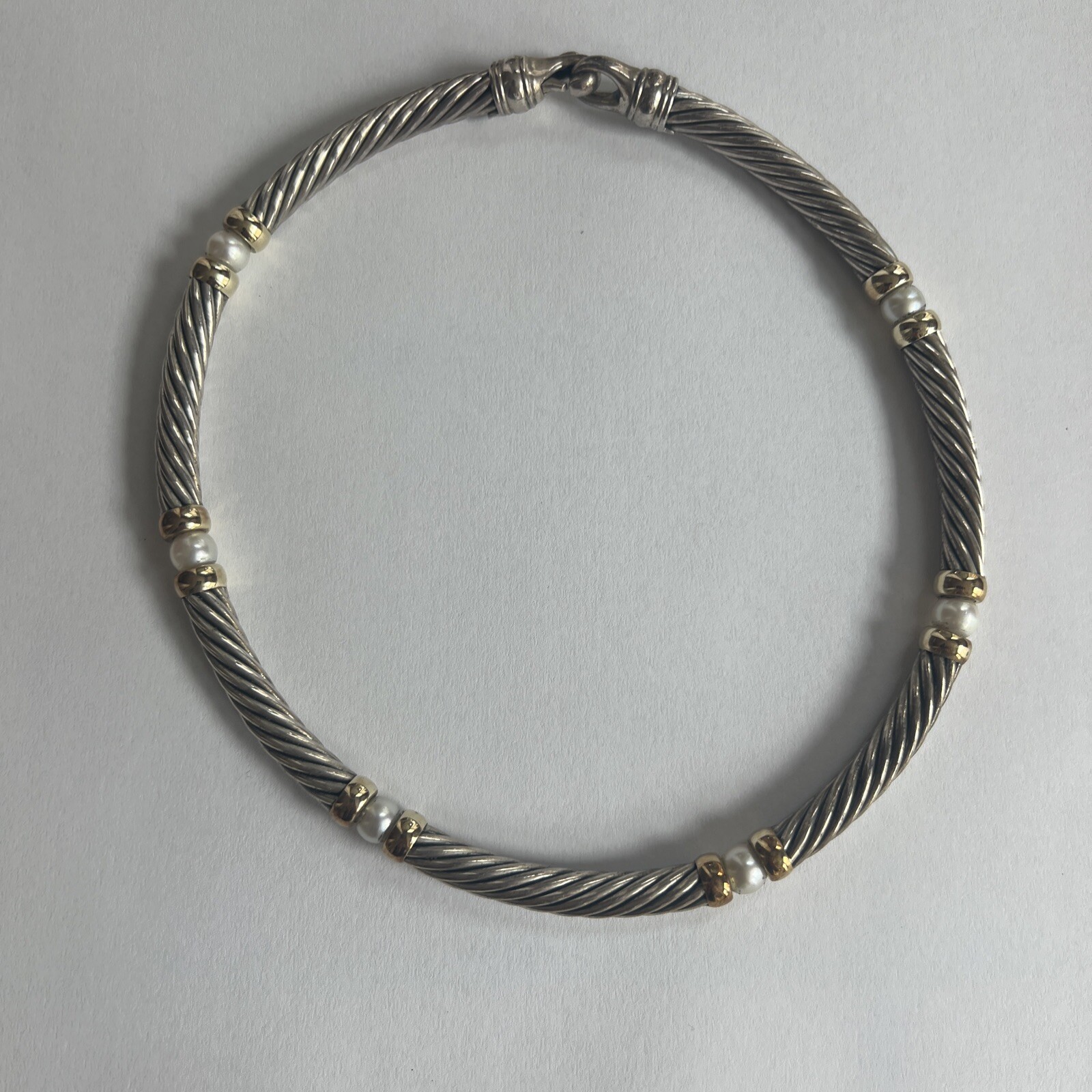 David Yurman Sterling Silver Cable & 14k Yellow Gold … - Gem