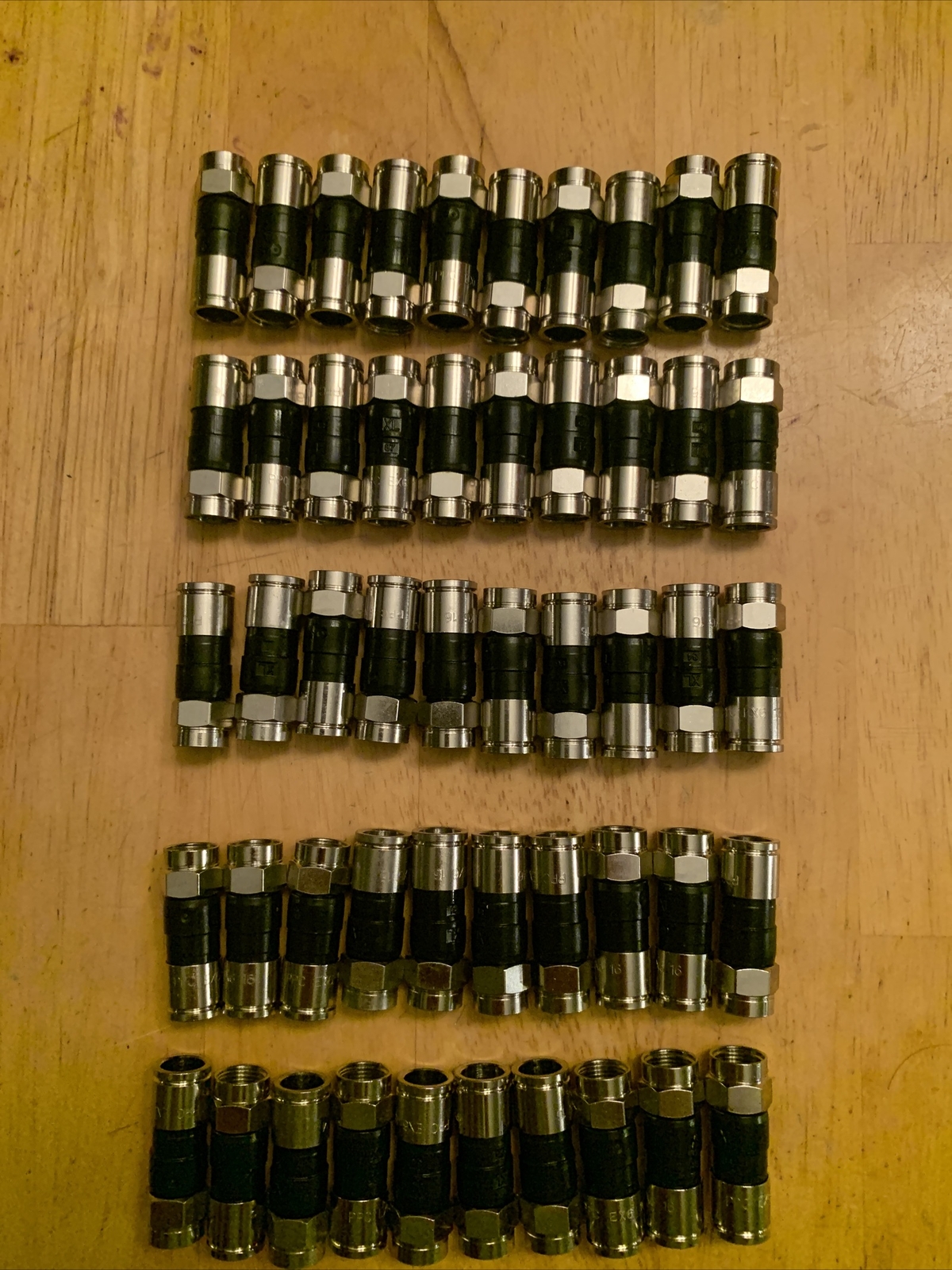 50-Pack RG6 Quad Compression Connectors PPC EX6XLPLUS for Satellite or ...