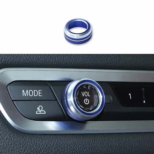 Fit For BMW X5 G05 Blue Aluminum Button Cover Car Console Volume Switch ...