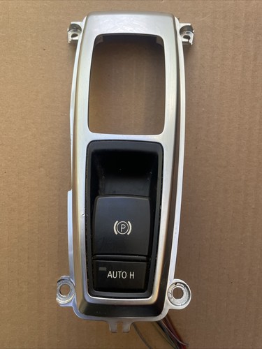 09-13 BMW X5M E70 LCI EMERGENCY PARKING BRAKE BUTTON SWITCH W/ TRIM OEM ...