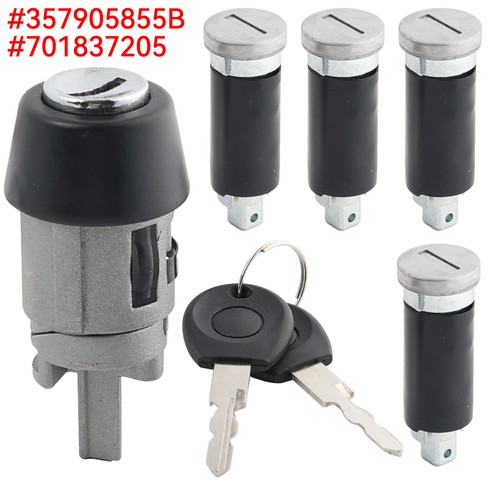 Ignition Switch Door Lock Barrel Set 2 Key 701837205 For VW T4 ...