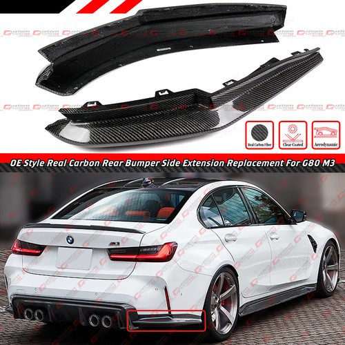 For 2021-26 BMW G80 M3 OE Style Carbon Fiber Rear Bumper Corner ...