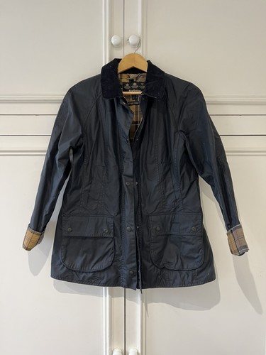Barbour Classic Beadnell Wax Waterproof Country Rain Coat Jacket Navy ...