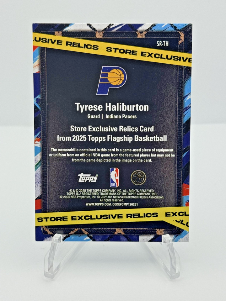 2025-26 Topps Basketball - Tyrese Haliburton Store Exclusive Relics ...