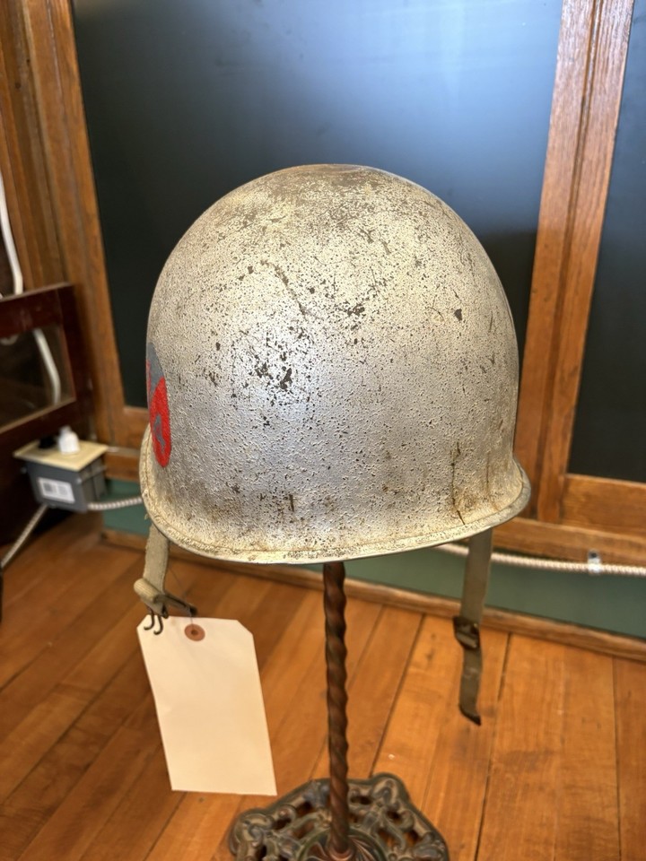 WW2 Fixed Bale Front Seam Military M1 Helmet Brigadier Generals 1 Star ...