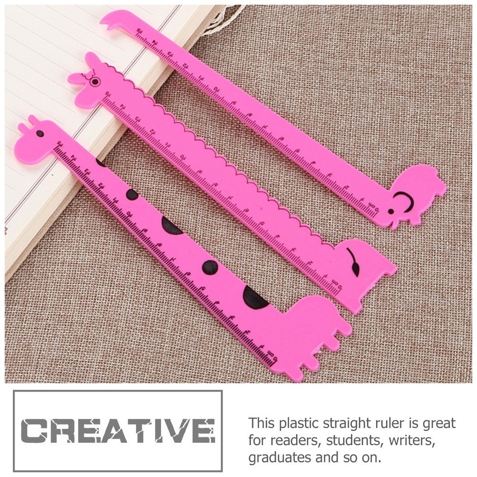 12 Pcs Cartoon Scale Rulers Convenient Student Adorable Plastic ...