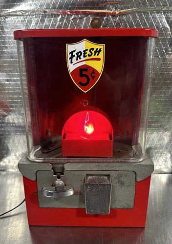 Vintage 5 Cent Fresh Hot Nuts Vending Machine Coast Vendors Inc. | eBay