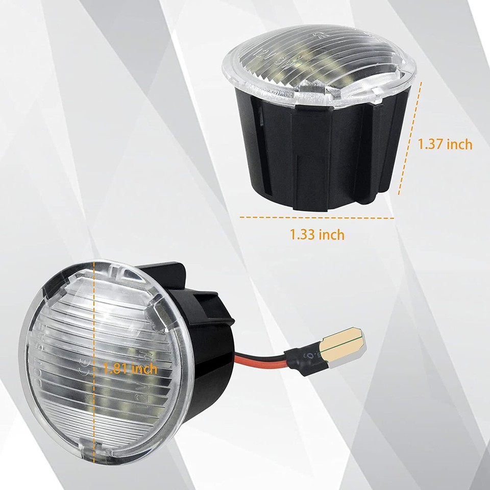 Chrome Crystal White Cargo Trunk Lift Gate LED Lights For 2006-10 Jeep ...