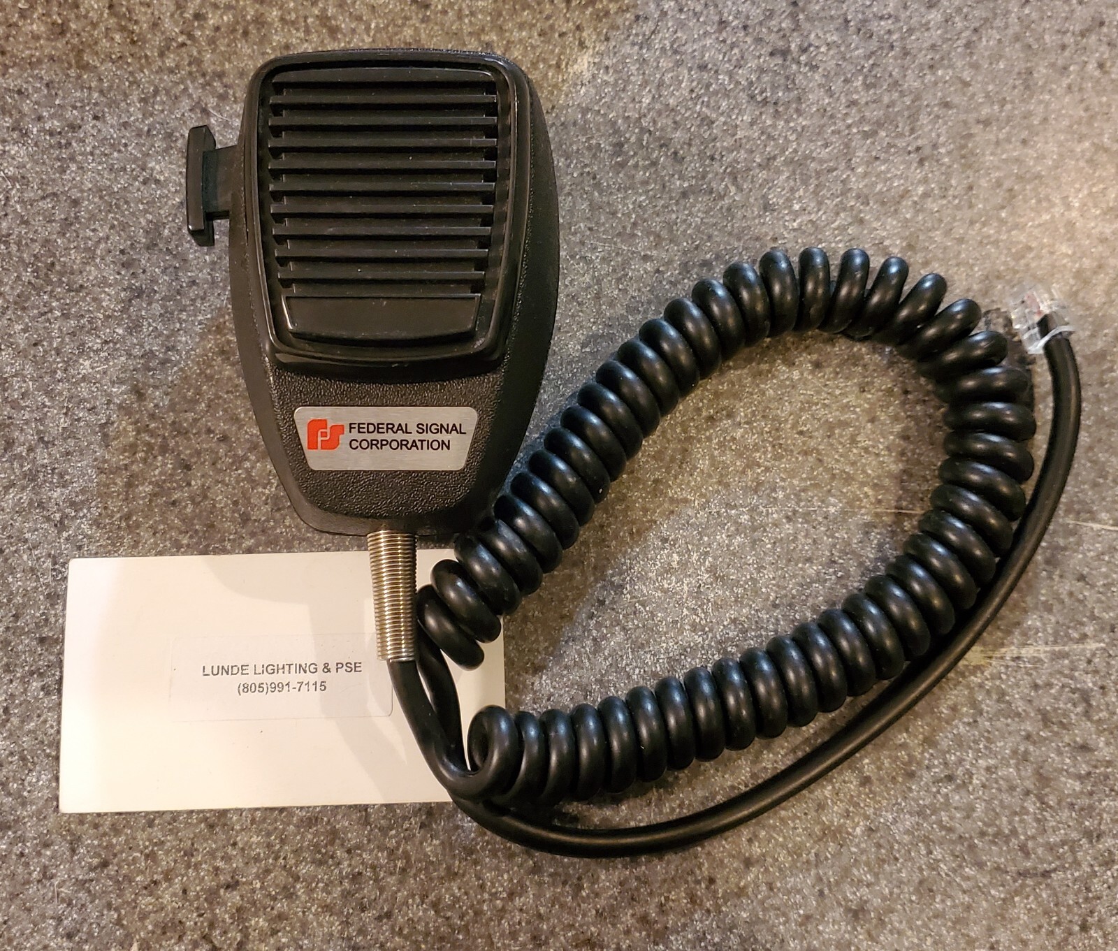 Federal signal Microphone rj11 Pathfinder Smart Siren SSP3000B Tested ...
