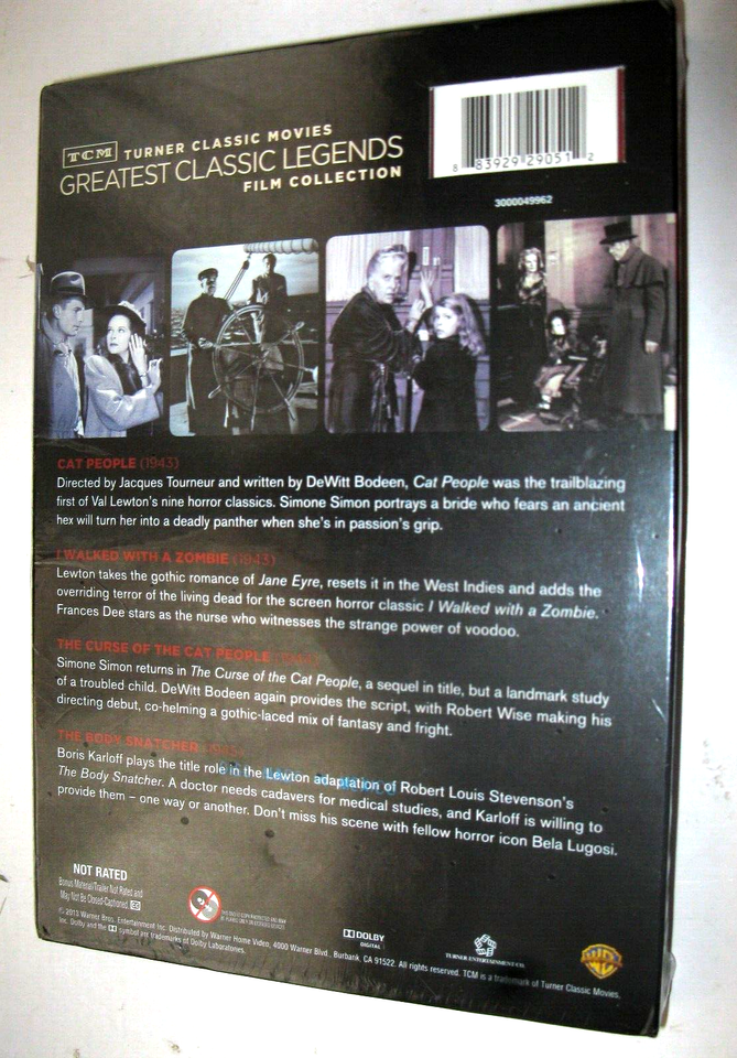 TCM Turner Classic Movies Legends Val Lewton Cat People (DVD ...