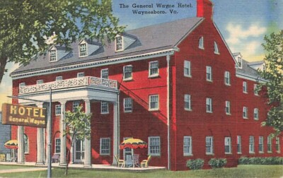Postcard General Wayne Hotel Waynesboro Virginia | eBay