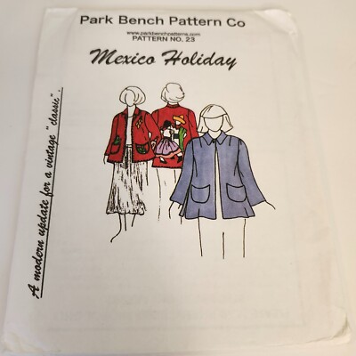 Park Bench Pattern Co. #23 Mexico Holiday Sewing Pattern Jacket One ...