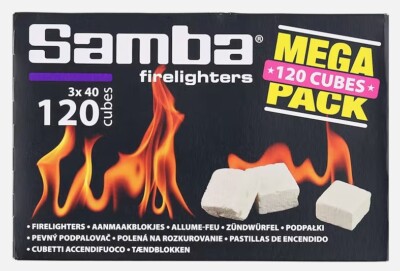 Samba Allume-Feu Zündwürfel pour Bois Ou Charbon Barbecue 120 Cube Mega Pack | eBay
