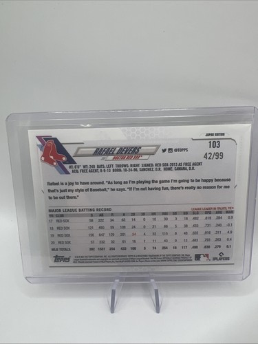 RAFAEL DEVERS - PURPLE/GREEN/CHERRY - SP /99 - 2021 Topps Japan ...