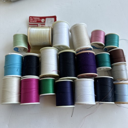 Thread Spools Sewing Mixed Colors Sizes Sewing Lot Of 21 | eBay