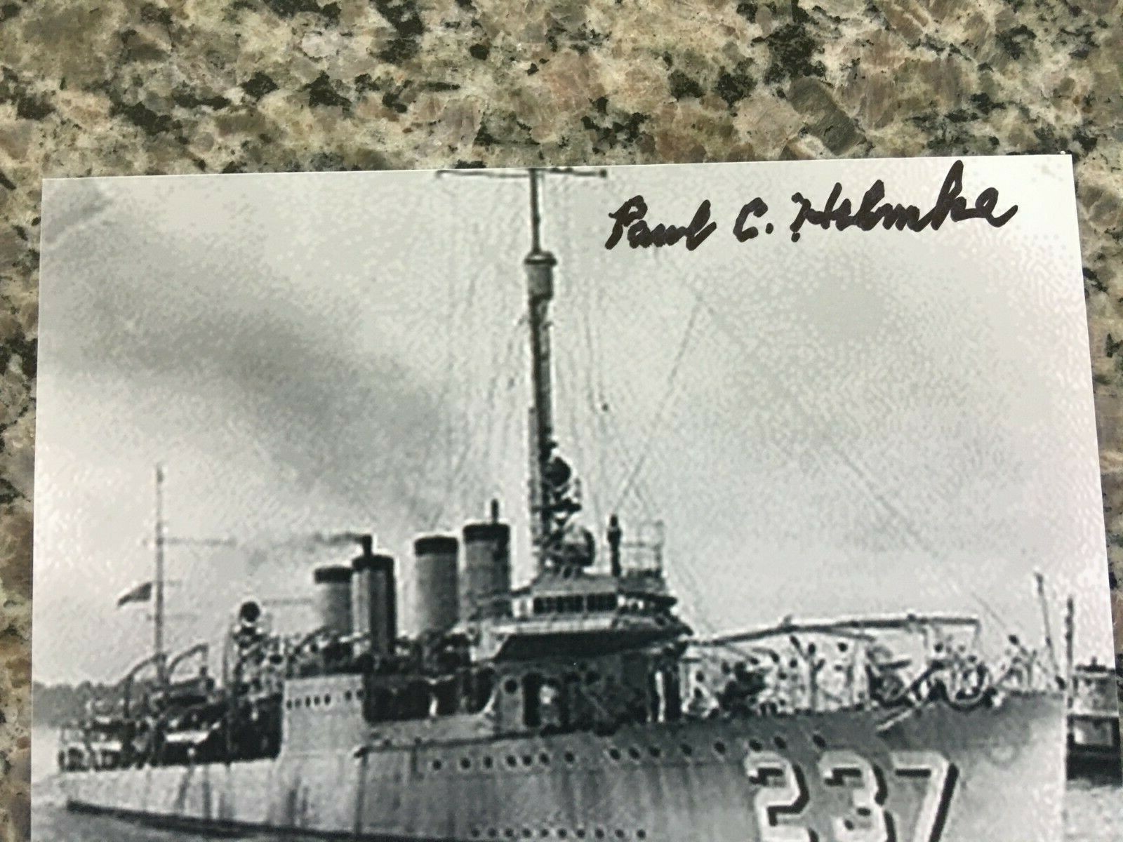 PAUL HELMKE USS MCFARLAND & USS BRADFORD IWO JIMA NAVY VETERAN RARE ...