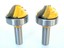 2 pc 1/2" Sh Top Bearing Classical Groove Flat & Ball Cove/Bead Router ...