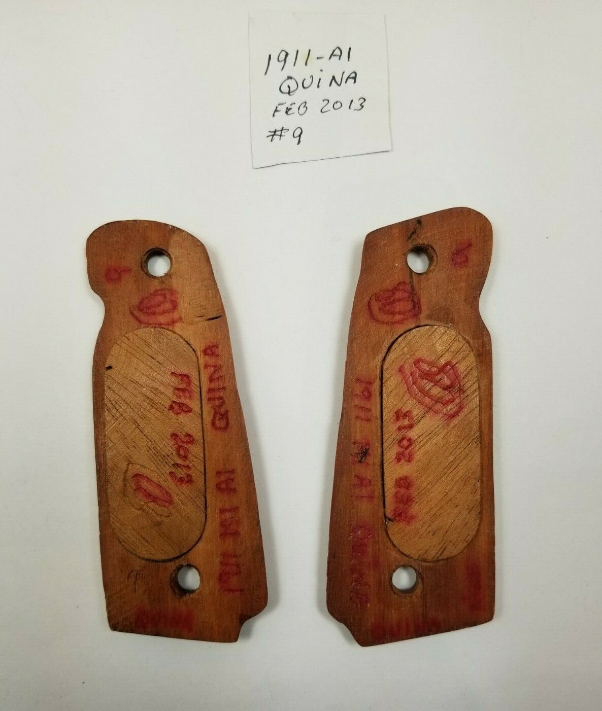 Handmade Custom Wood Pistol Grips for Full Size 1911A1 Quina #9 | eBay