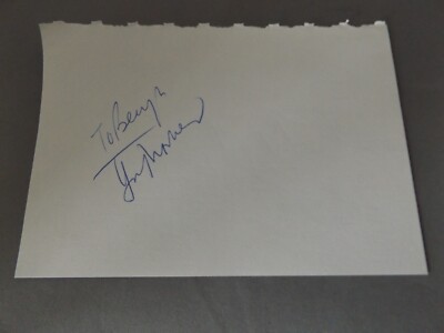 HAND SIGNED 6" x 4" AUTOGRAPH BOOK PAGE - JOHN MORTIMER - AUTHOR ...