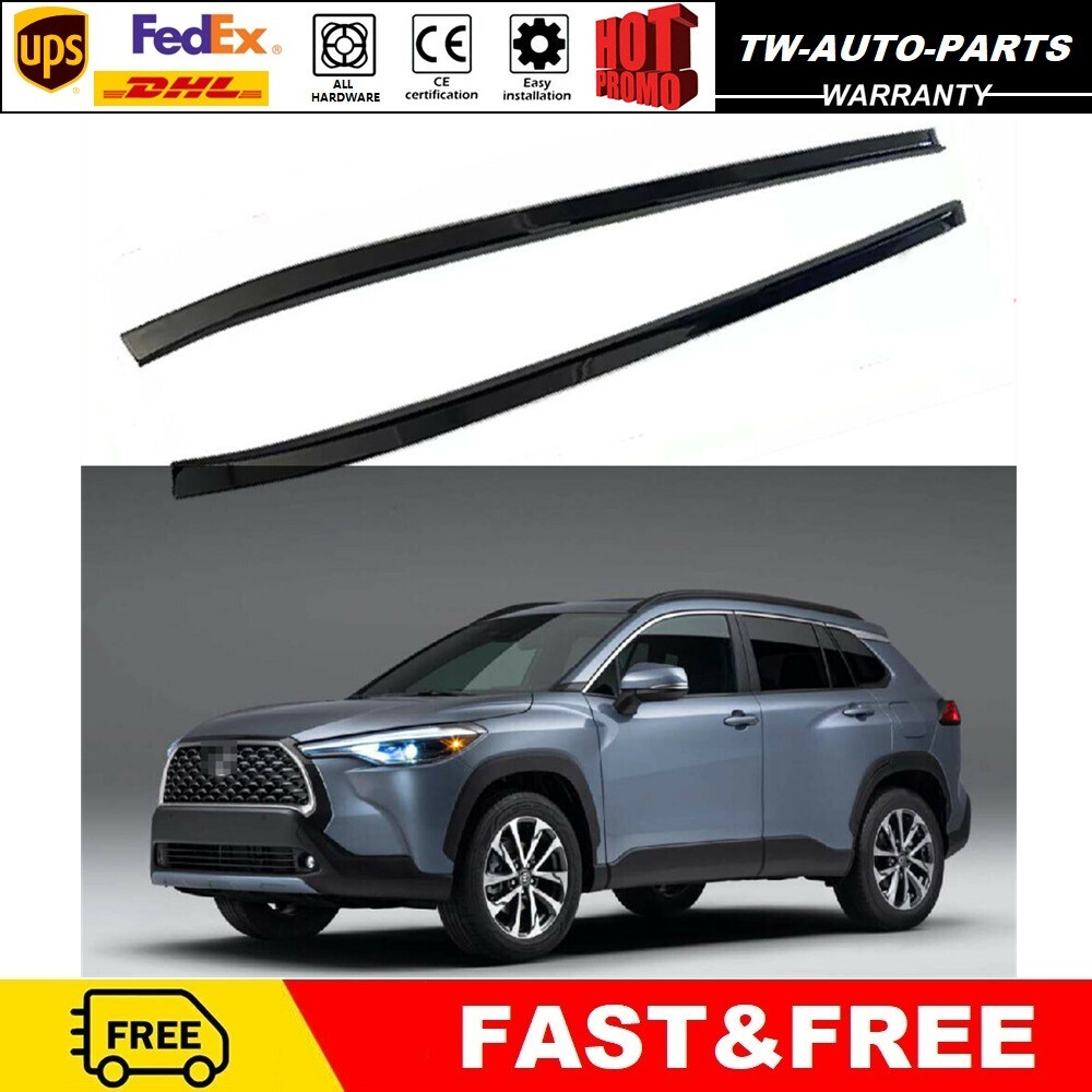 2Pcs Roof Rail Racks Side Rail Bar Fits for Toyota Corolla Cross 2020 ...
