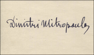 DIMITRI MITROPOULOS - SIGNATURE(S) | eBay