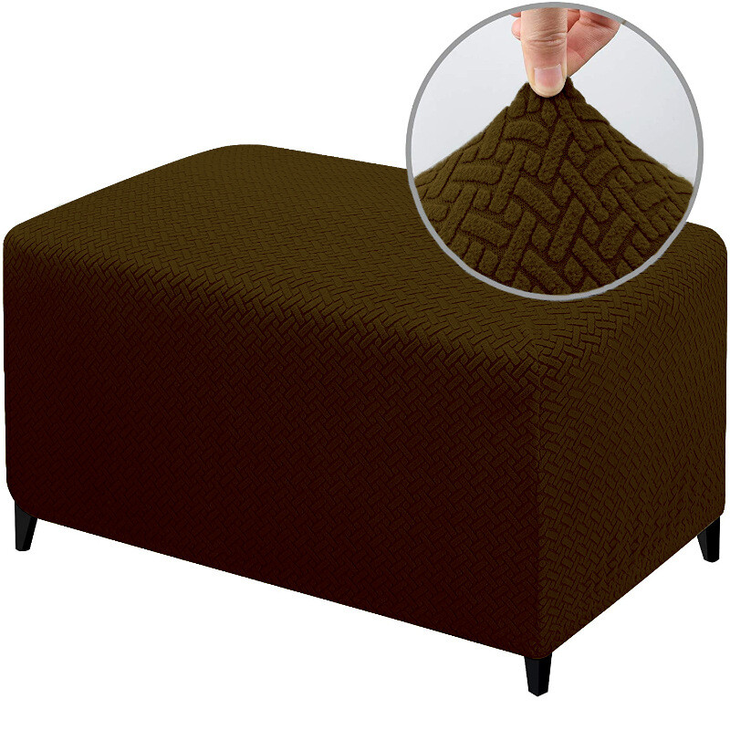 Elastic Stretch Rectangle Ottoman Cover Sofa Footstool Protector ...