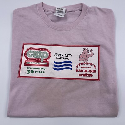 River City Catering Stumpy's BBQ Cecil Whitakers Pink T-Shirt Men's ...