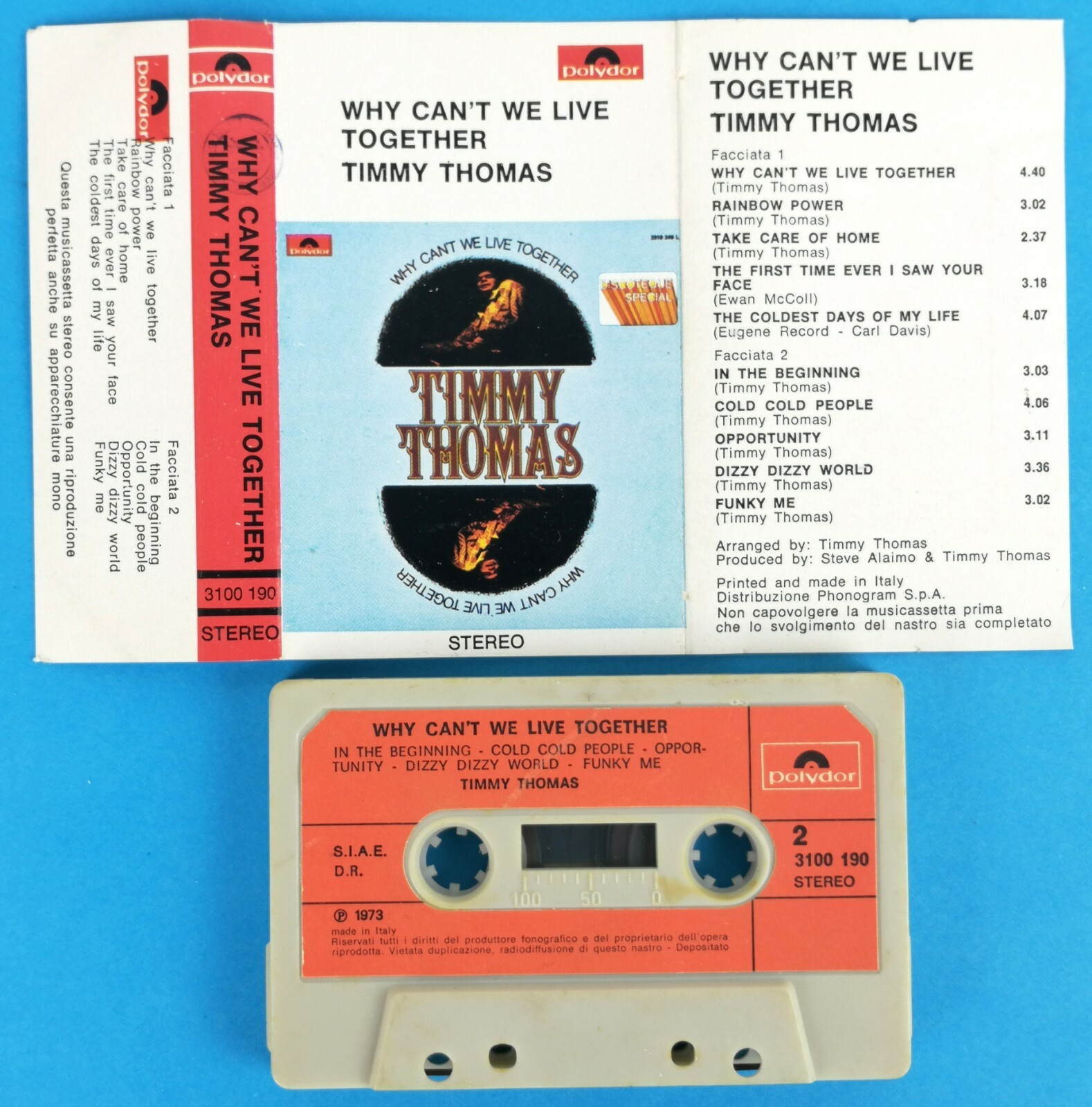 Timmy Thomas - Why Can't We Live Together - Italy 1973 - Cassette Tape ...