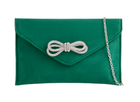 Womens Clutch Bag Suede Flap Bow Envelope Evening Party Prom wedding ...