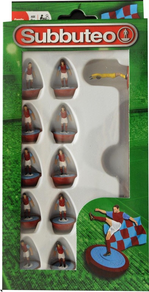Subbuteo Football Team Set (Claret/ Blue) | eBay