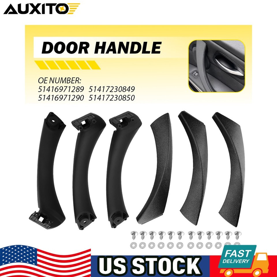 6pcs Inner Door Panel Handle Pull Interior Trim Cover for BMW E90 06-11 ...