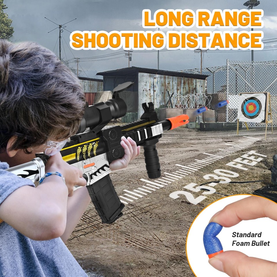 Realistic Toy for Nerf Guns Dart - Electric Sniper Rifle with Scope 120 Soft ... | eBay