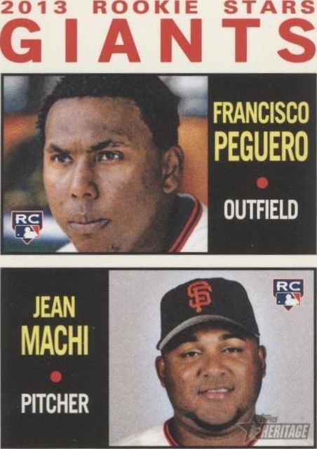 2013 Topps Heritage - Rookie Stars #47 Francisco Peguero, Jean Machi ...