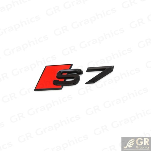 Audi S7 Gloss Black Emblem Rear Letter 3D S-Line Tail Badge Trunk A7 ...