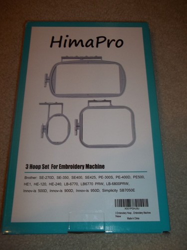 HimaPro 3Pc Embroidery Hoop Set for Brother SE-270D, SE-350, SE400,PE ...