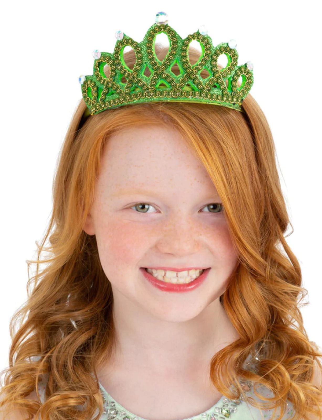 Green Tiara Girls St Patricks Day Leprechaun Irish Fancy Dress Costume ...