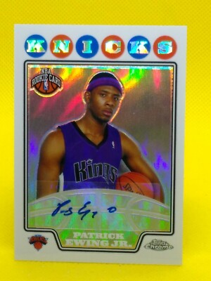 Patrick Ewing Jr. 2008-09 Topps Chrome ROOKIE AUTOGRAPH REFRACTOR #252 ...