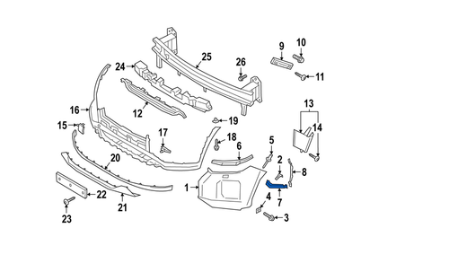 OEM 865B4-S8000 BRACKET-FR BUMPER SIDE,RH Passenger for Hyundai ...