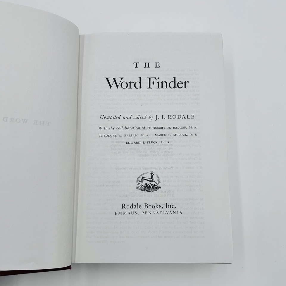 The Word Finder The Synonym Finder 2-Book Hardcover Slipcase Red Set J ...