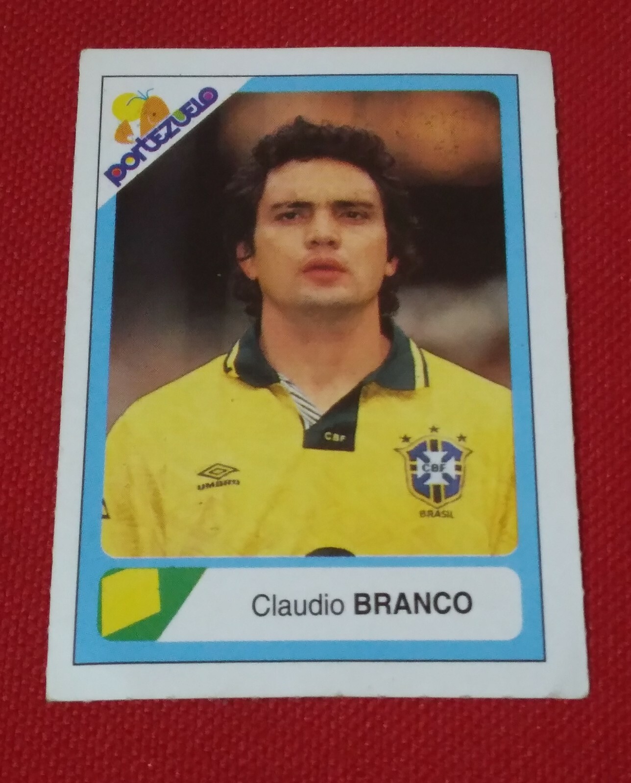 collectible card of the great brazilian soccer player Claudio Branco ...