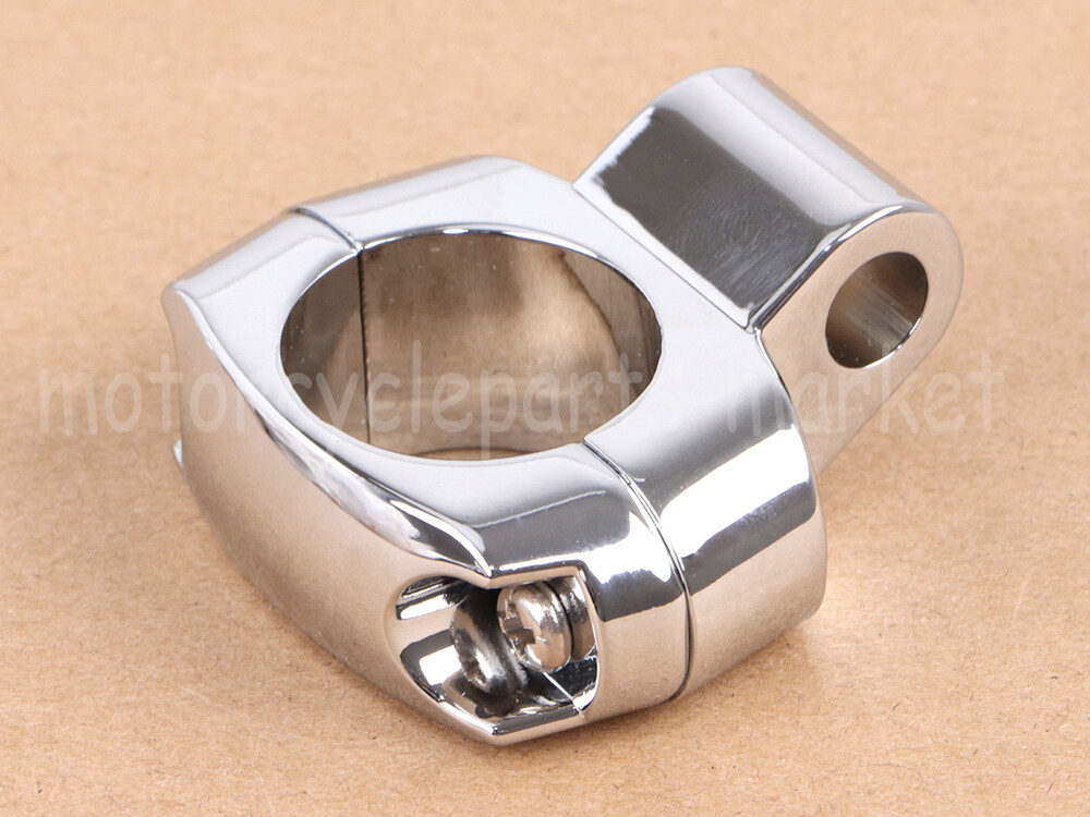 Chrome Mirror Clamp for 1" Handlebars Mirror Mounting Clamp Left or ...