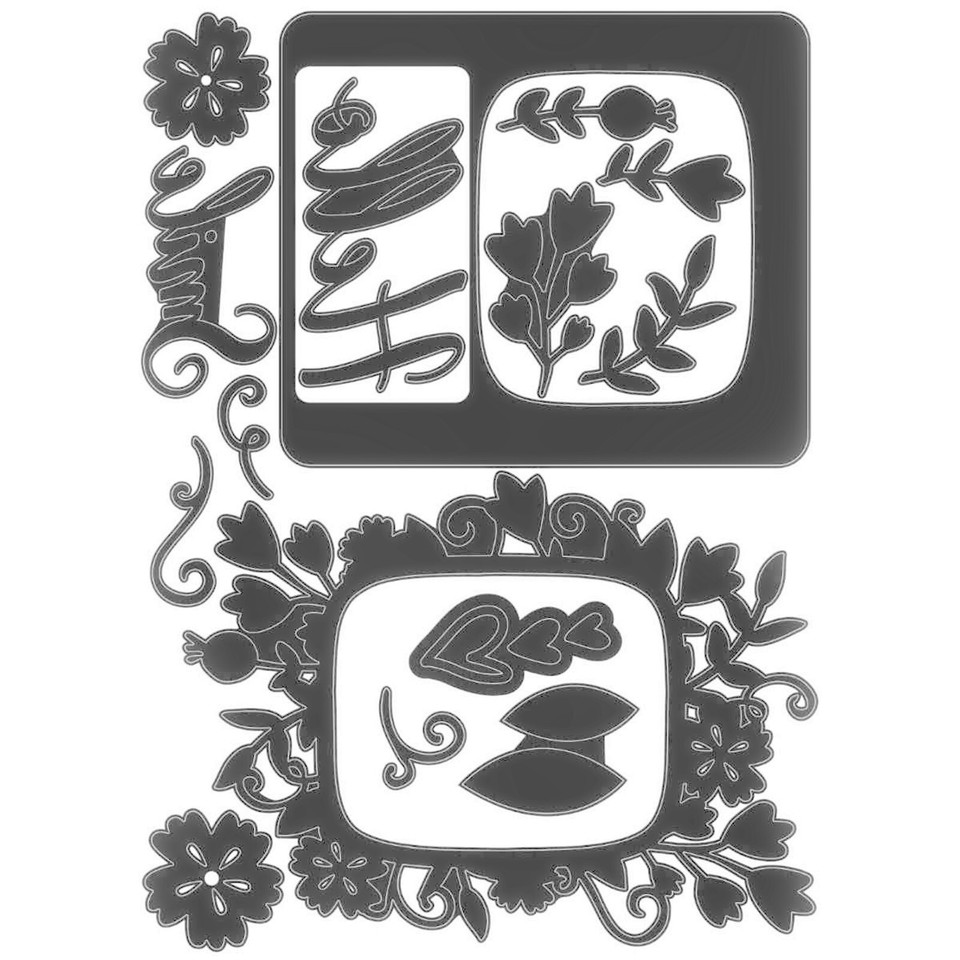 NEW Retired Sizzix Thinlits Rounded Picture Frames 15pc #665469 Retail $22.99 | eBay