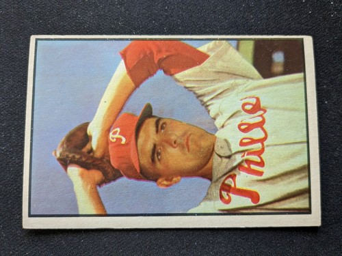 1953 Bowman Color Baseball Card # 64 Curt Simmons - Philadelphia ...