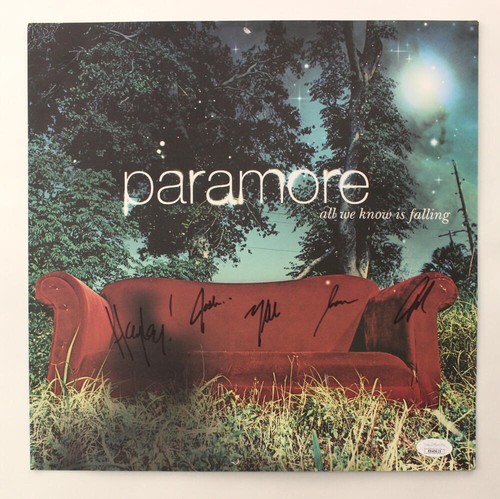 PARAMORE BAND (X5) SIGNED AUTOGRAPH 12X12 ALL WE KNOW IS FALLING ALBUM ...