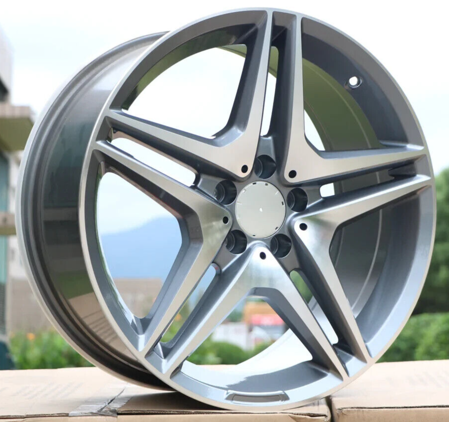 Set 4 19" Wheels For Mercedes C250 C300 C350 CLA250 E350 19x8.5+45 ...